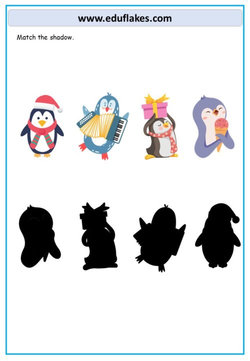 Kindergarten Shadow Matching Activity Workbook - Eduflakes