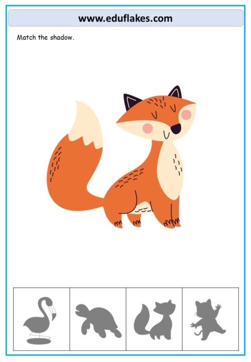 Kindergarten Shadow Matching Activity Workbook - Eduflakes