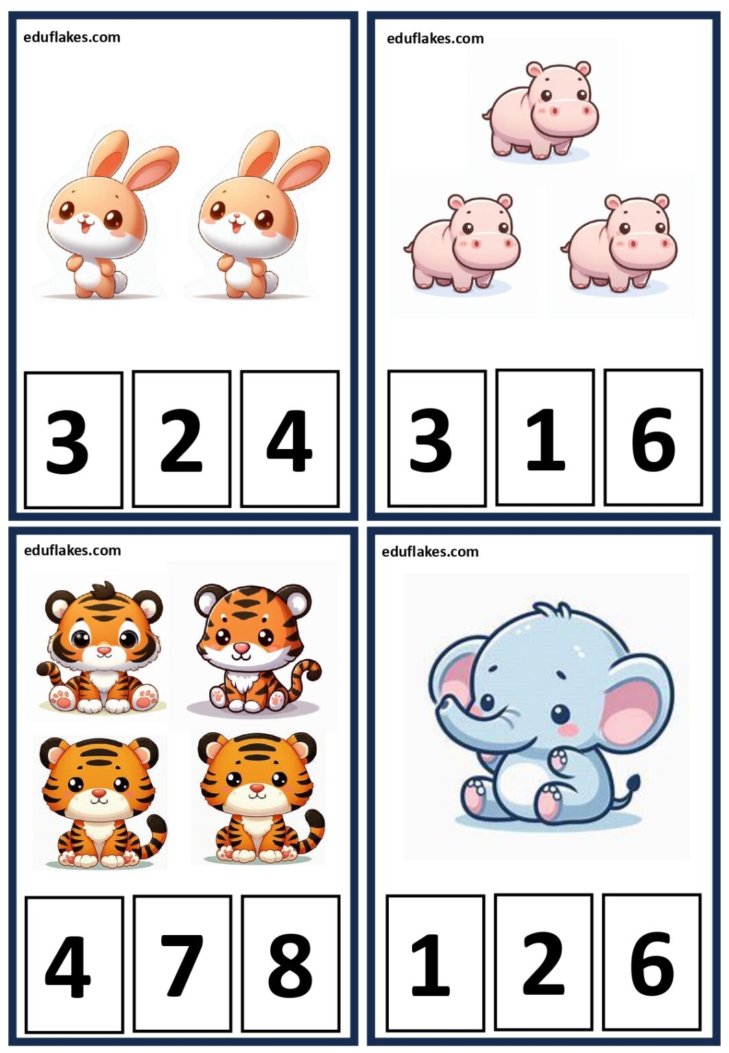 Kindergarten Count And Clip Cards Free PDF - Eduflakes
