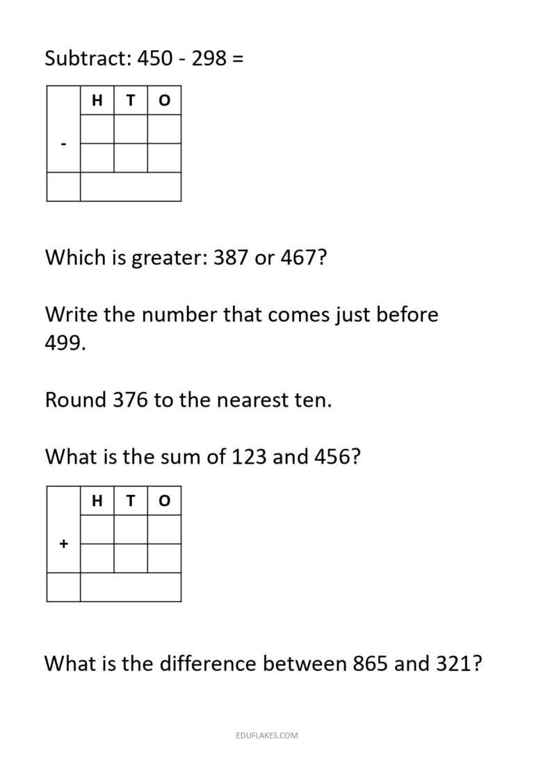 Grade 2 - Math Assessment Test Prep Guide Free PDF - Eduflakes