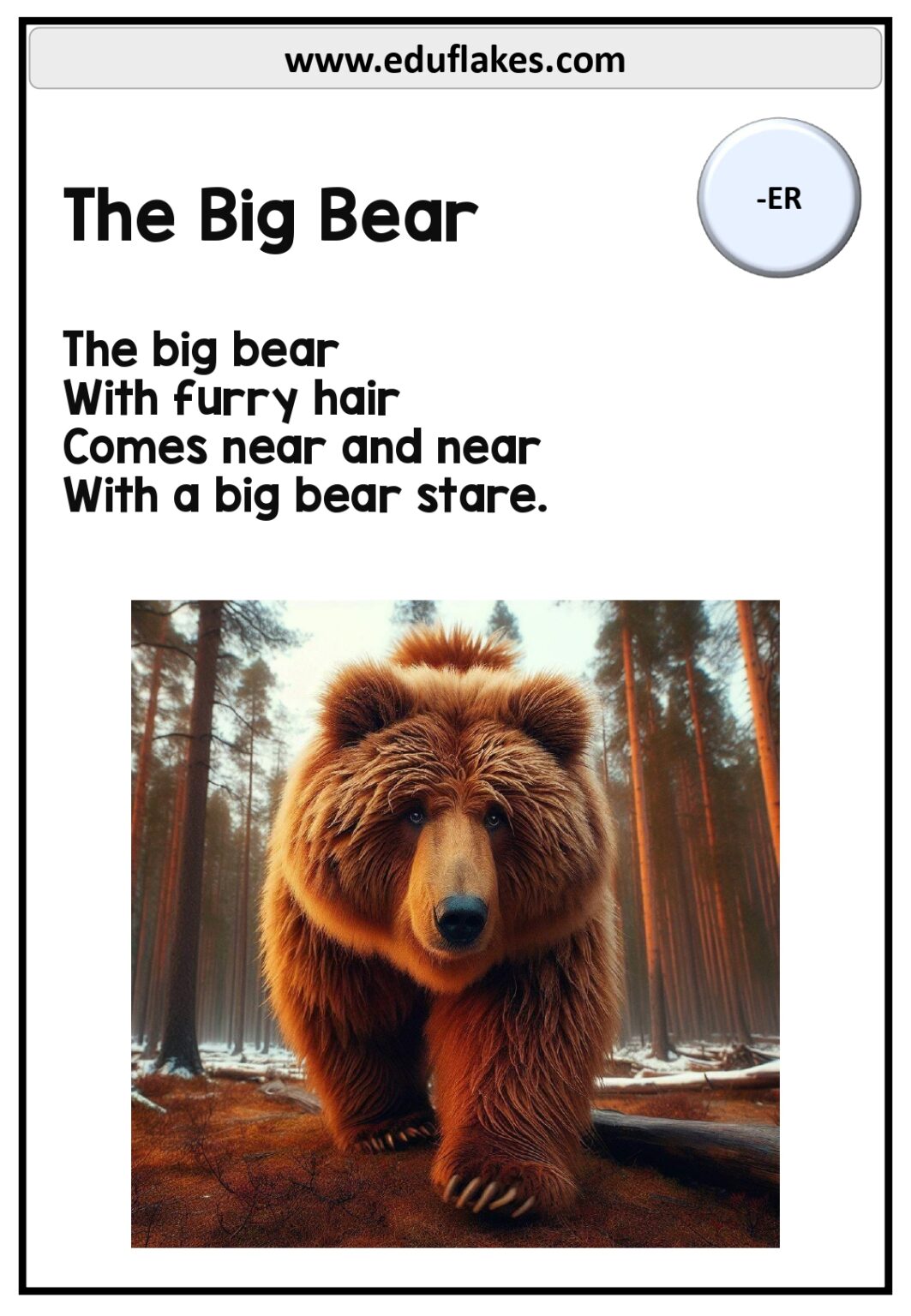 Free Phonics Poems For Kindergarten Kids - Eduflakes