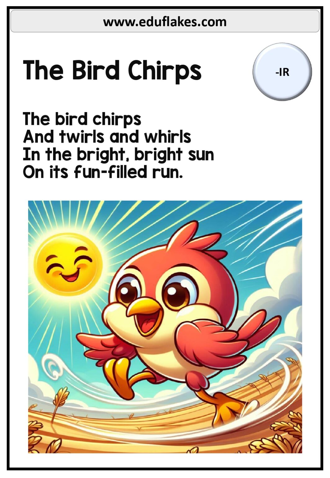 Free Phonics Poems For Kindergarten Kids - Eduflakes