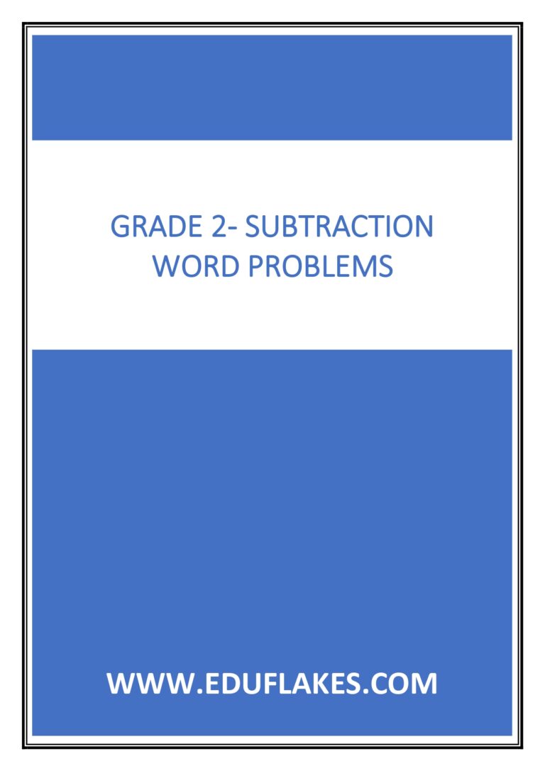 Grade 2 Subtraction Word Problems Free Download - Eduflakes
