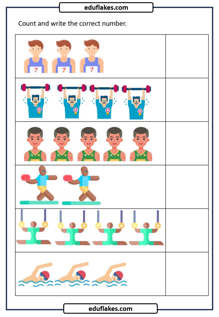 Olympics Worksheets And Printables Free PDF - Eduflakes