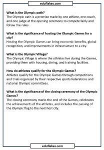 Olympics Worksheets And Printables Free PDF - Eduflakes