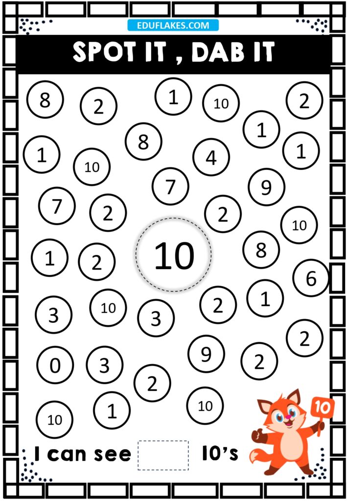 Kindergarten Number Recognition Worksheets 1 To 10 Free PDF - Eduflakes