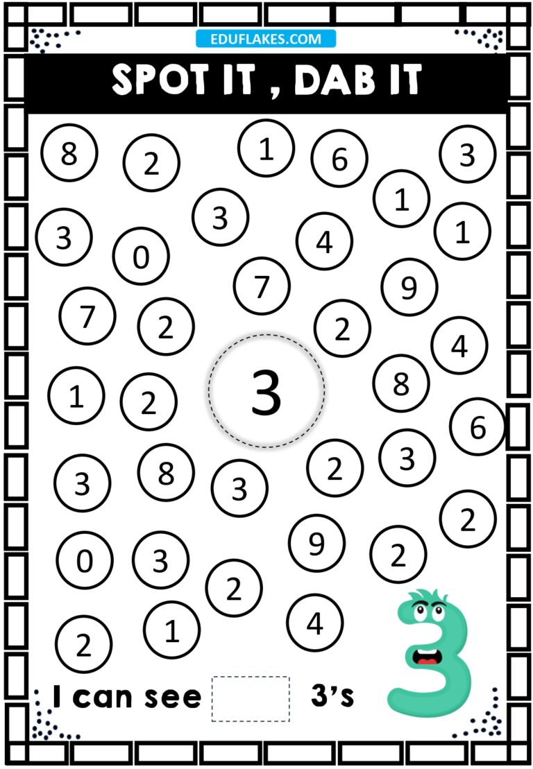Kindergarten Number Recognition Worksheets 1 To 10 Free PDF - Eduflakes
