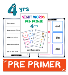 Kindergarten Sight Words Age 4 - Eduflakes