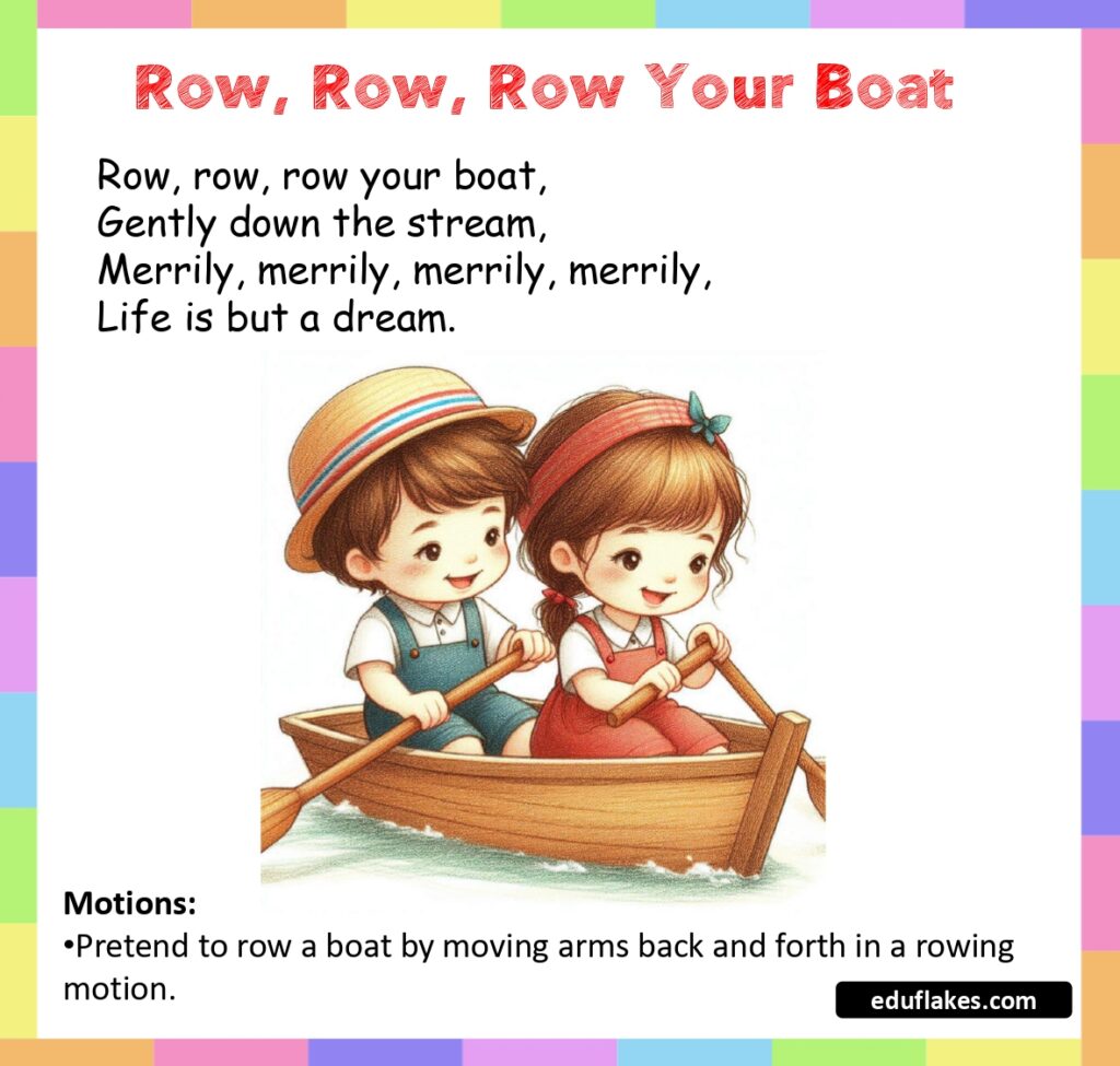 Kindergarten Dance And Motion Rhymes Free PDF Printable - Eduflakes