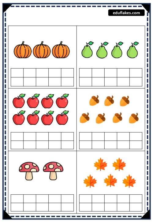 Fall Kindergarten Addition Worksheets Free PDF - Eduflakes