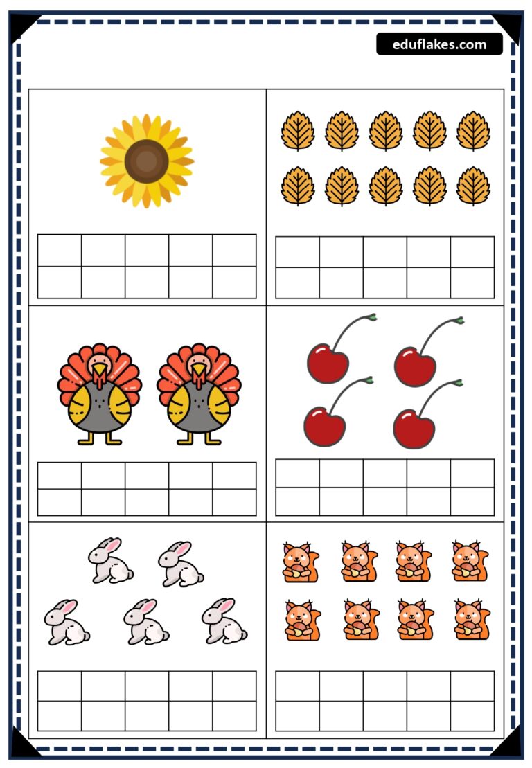 Fall Kindergarten Addition Worksheets Free PDF - Eduflakes