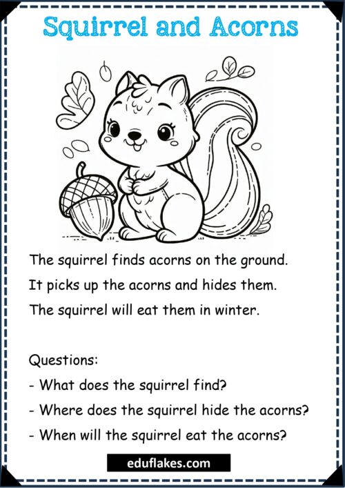 Kindergarten Fall Worksheets English Comprehensions - Eduflakes