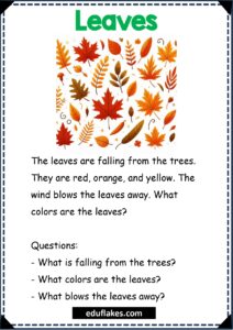 Kindergarten FALL Worksheets Free PDFs - Eduflakes