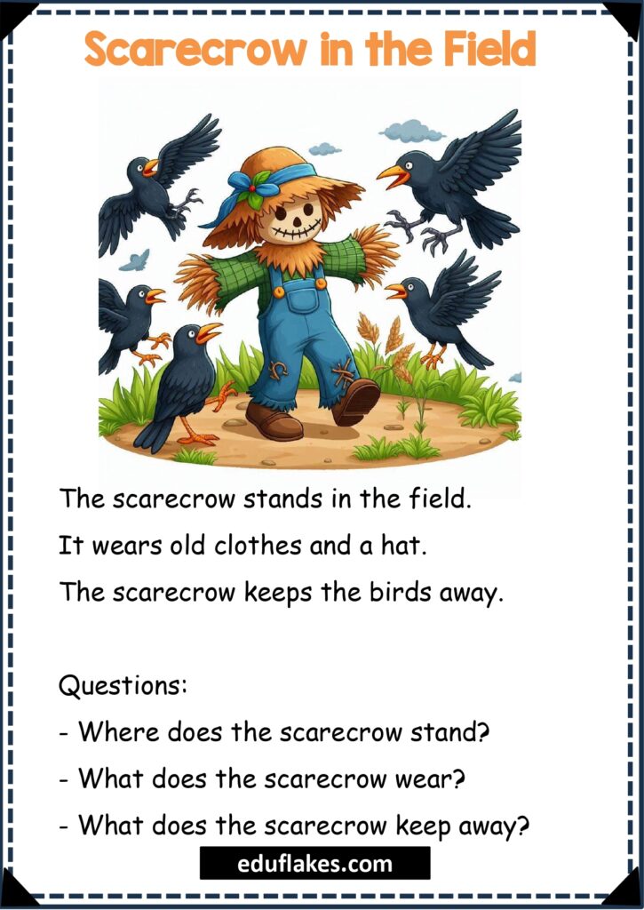 Kindergarten Fall Worksheets English Comprehensions - Eduflakes