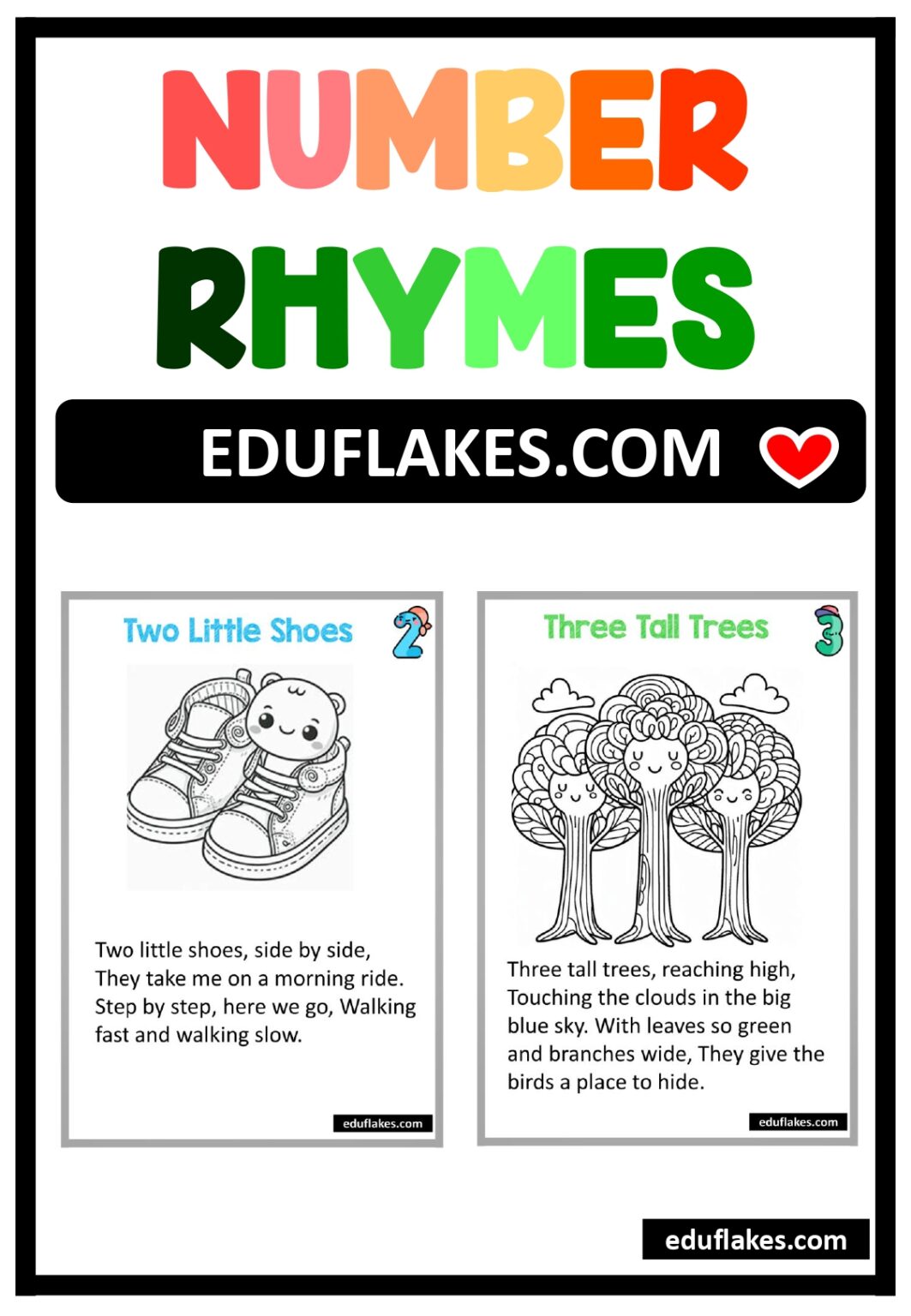 Kindergarten Number Rhymes Songs 1 To 10 - Eduflakes