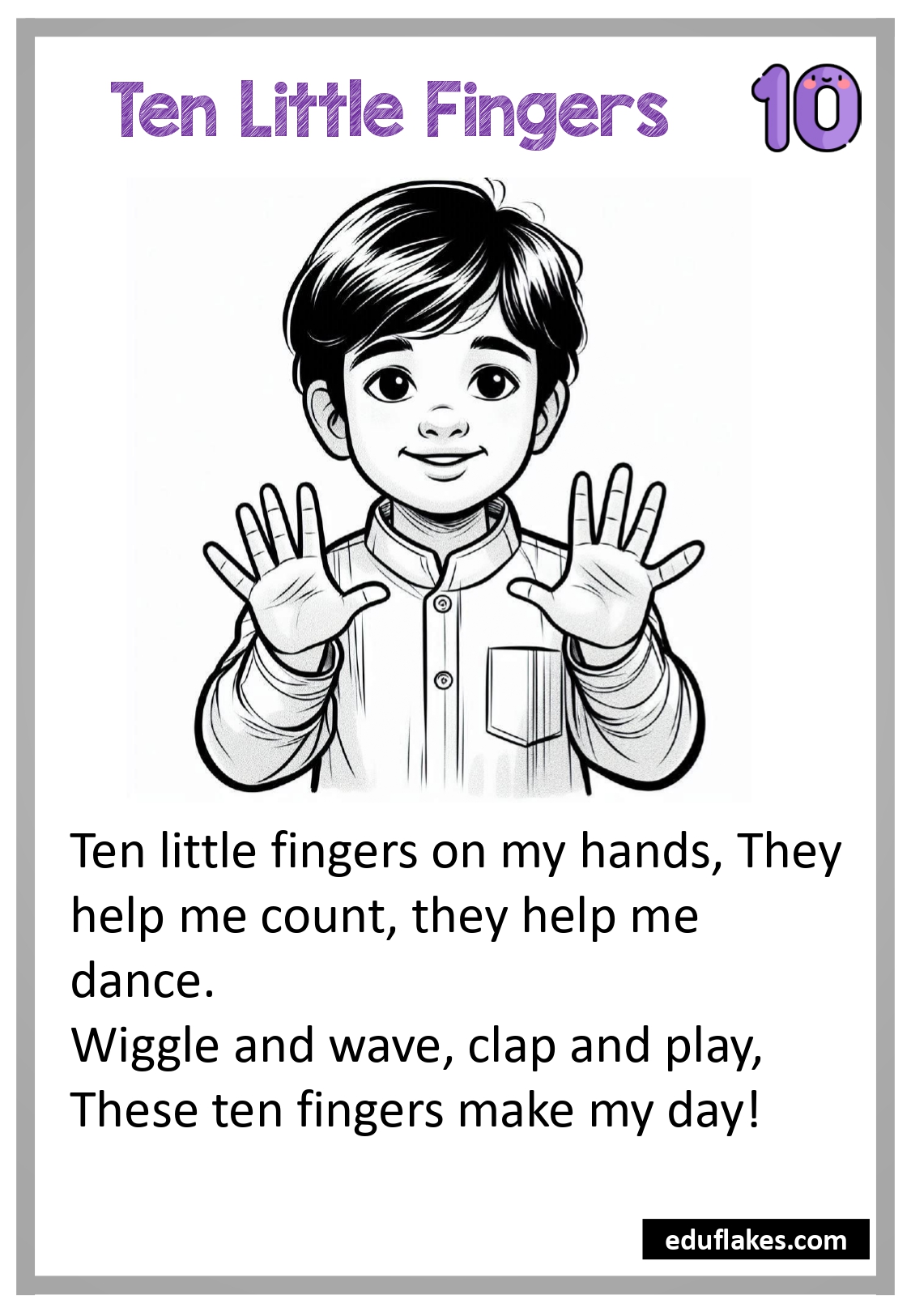 Kindergarten Number Rhymes Songs 1 To 10 - Eduflakes