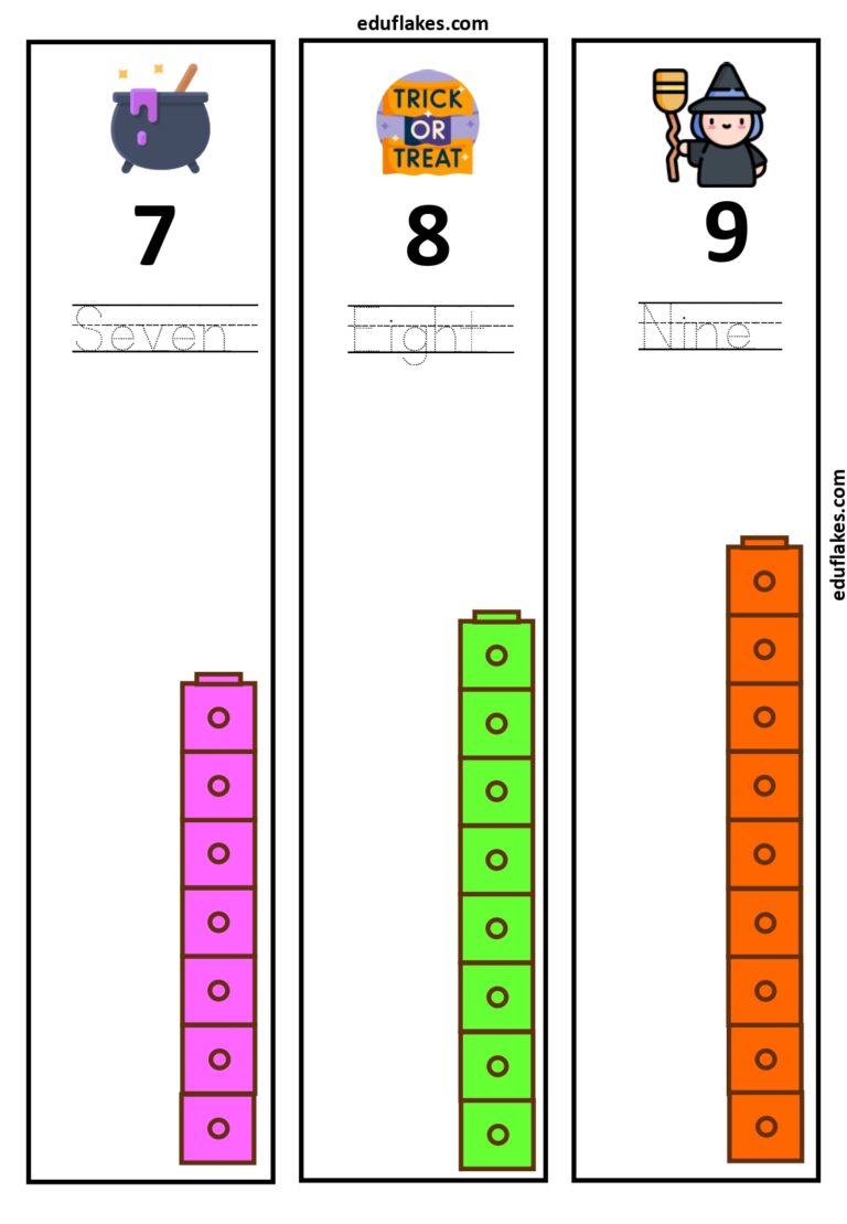 Halloween Kindergarten Trace Count And Build Free PDF Printable - Eduflakes