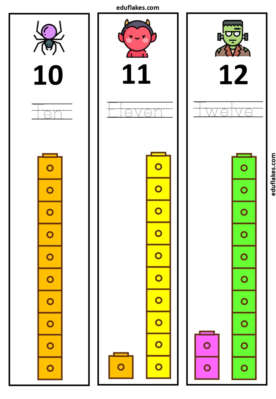 Halloween Kindergarten Trace Count And Build Free PDF Printable - Eduflakes