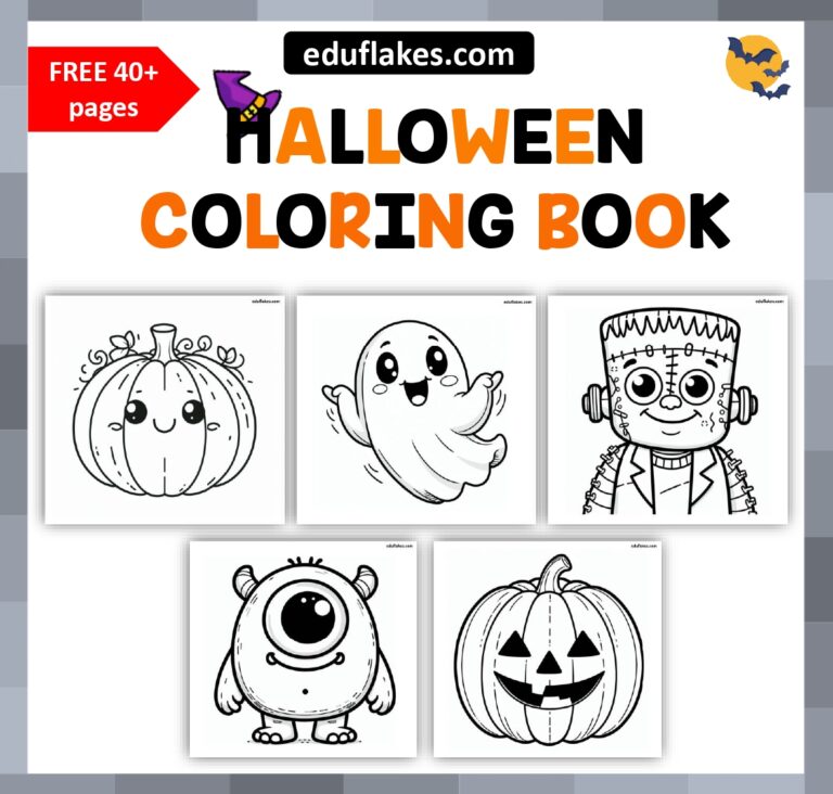40 Free Halloween Coloring Pages PDF Age 3 To 5 - Eduflakes