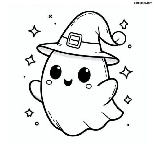 40 Free Halloween Coloring Pages PDF Age 3 To 5 - Eduflakes