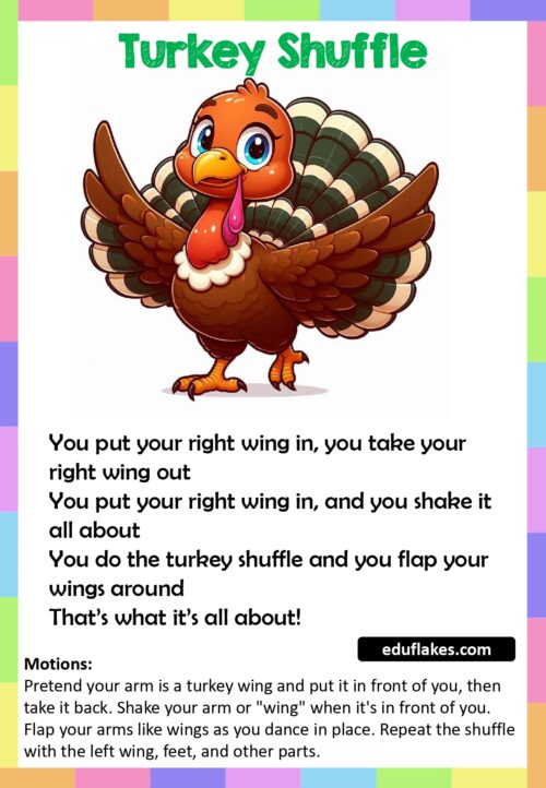 Kindergarten Thanksgiving Rhymes Free PDF Printable - Eduflakes