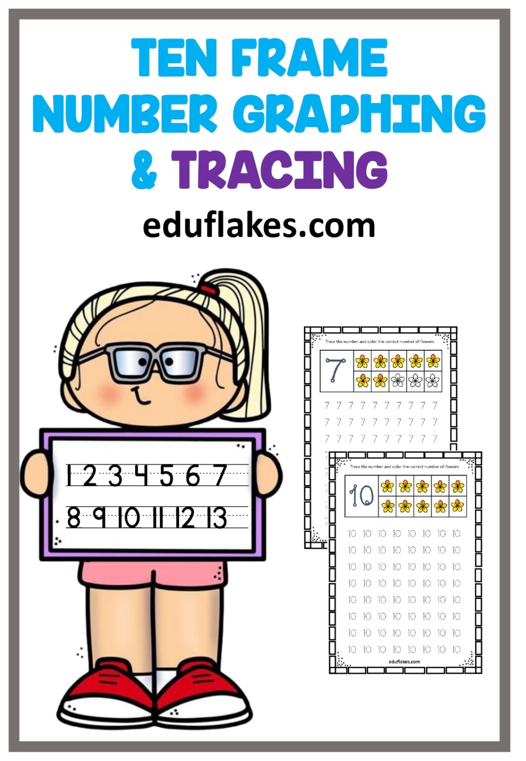 Kindergarten Number Tracing And Counting On Ten Frames Free PDF - Eduflakes