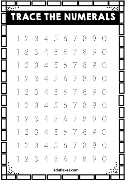 Kindergarten Number Tracing And Counting On Ten Frames Free PDF - Eduflakes