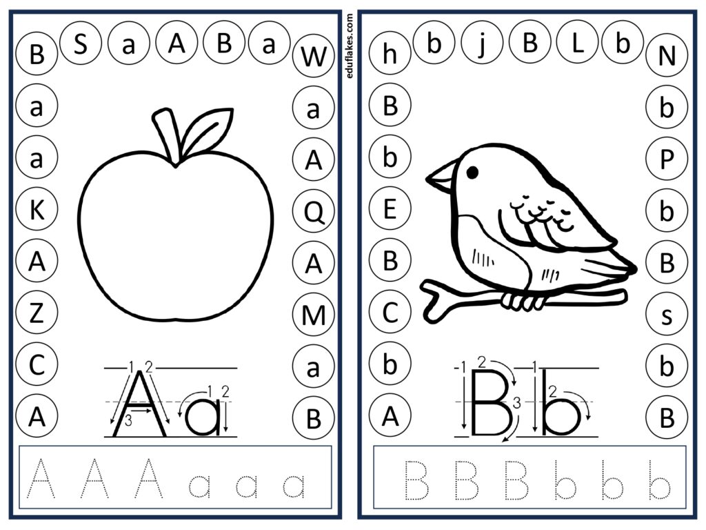 Kindergarten Alphabets Identification Upper Case And Lower Case Free ...