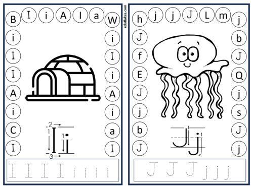 Kindergarten Alphabets Identification Upper Case And Lower Case Free ...