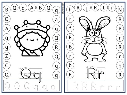 Kindergarten Alphabets Identification Upper Case And Lower Case Free ...