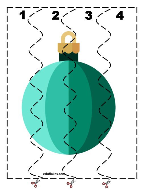20 Pages Christmas Scissor Skills Fine Motor Center, Cutting Practice ...