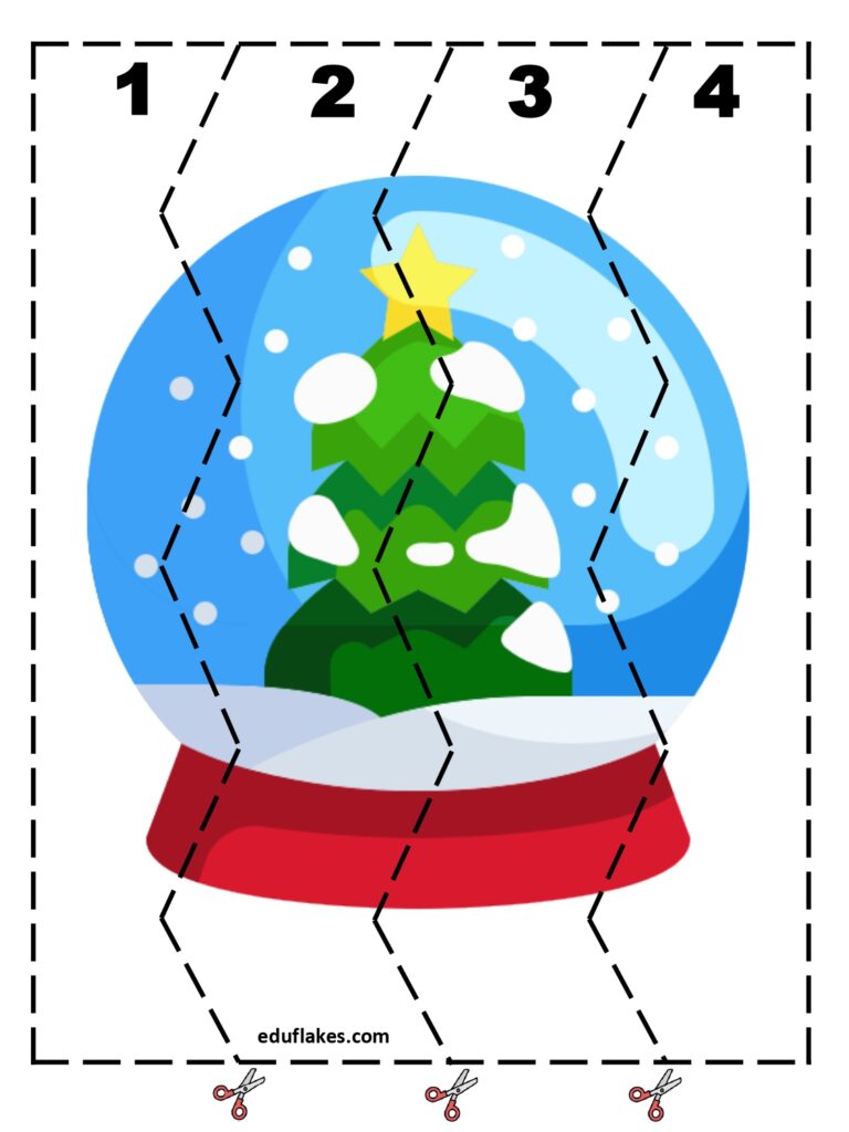 20 Pages Christmas Scissor Skills Fine Motor Center, Cutting Practice ...