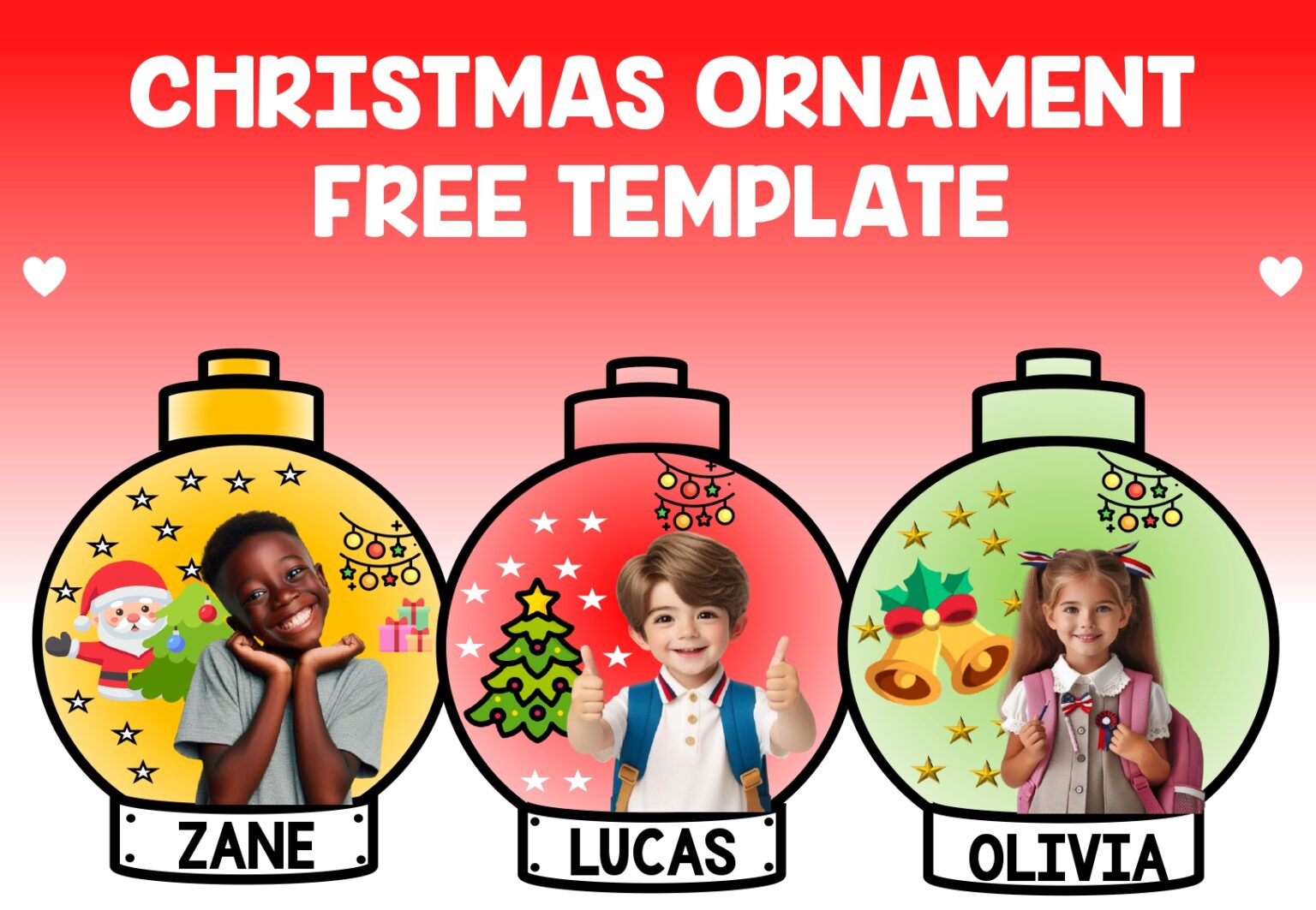 Christmas Ornaments Template Free PDF - Eduflakes