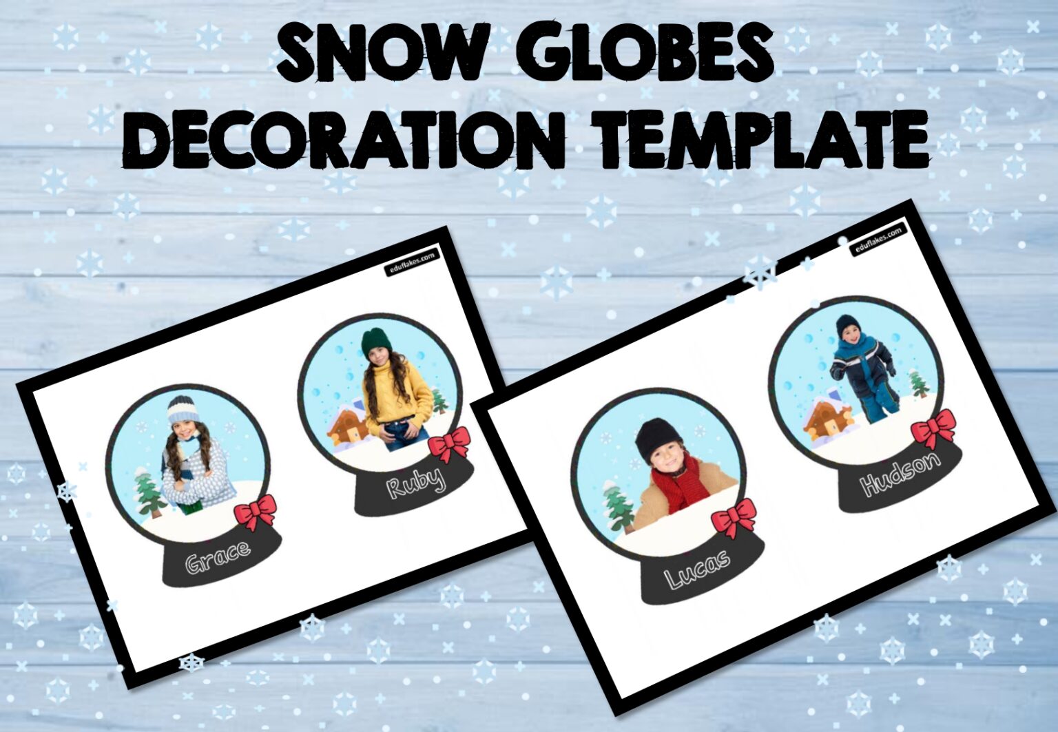 Snow Globe Template Free PDF - Eduflakes