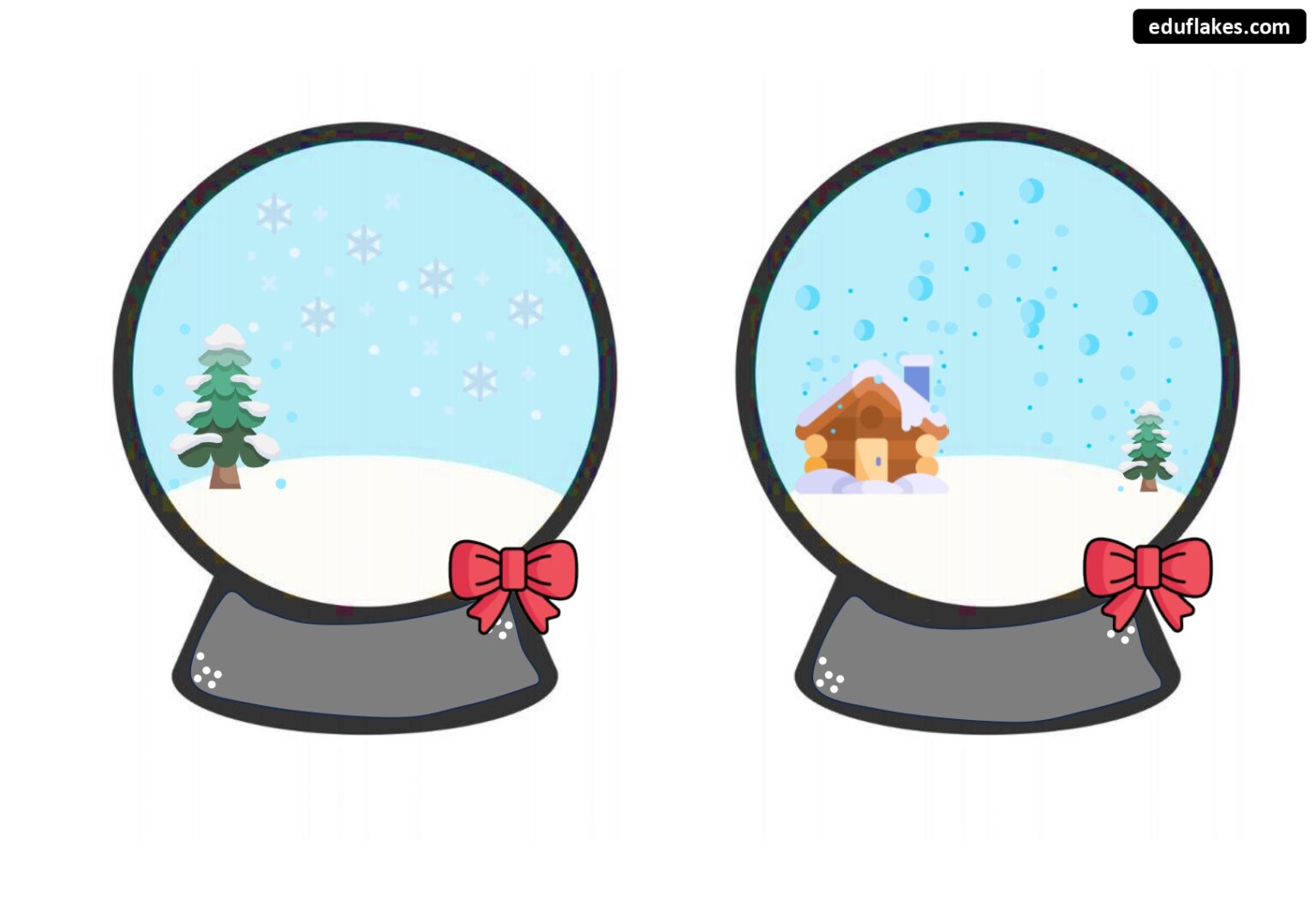 Snow Globe Template Free PDF - Eduflakes
