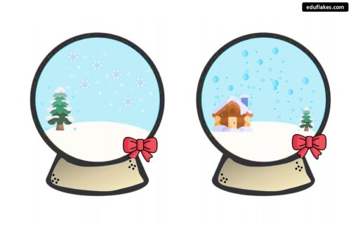 Snow Globe Template Free PDF - Eduflakes