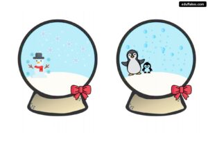 Snow Globe Template Free PDF - Eduflakes