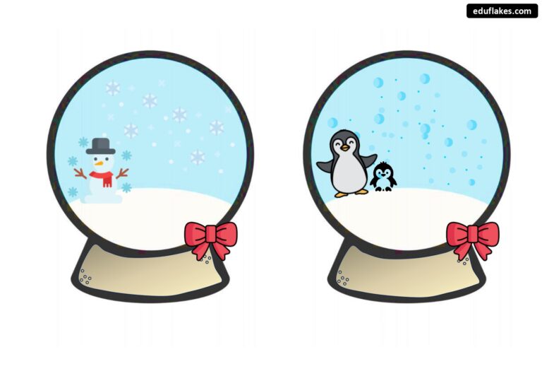 Snow Globe Template Free PDF - Eduflakes