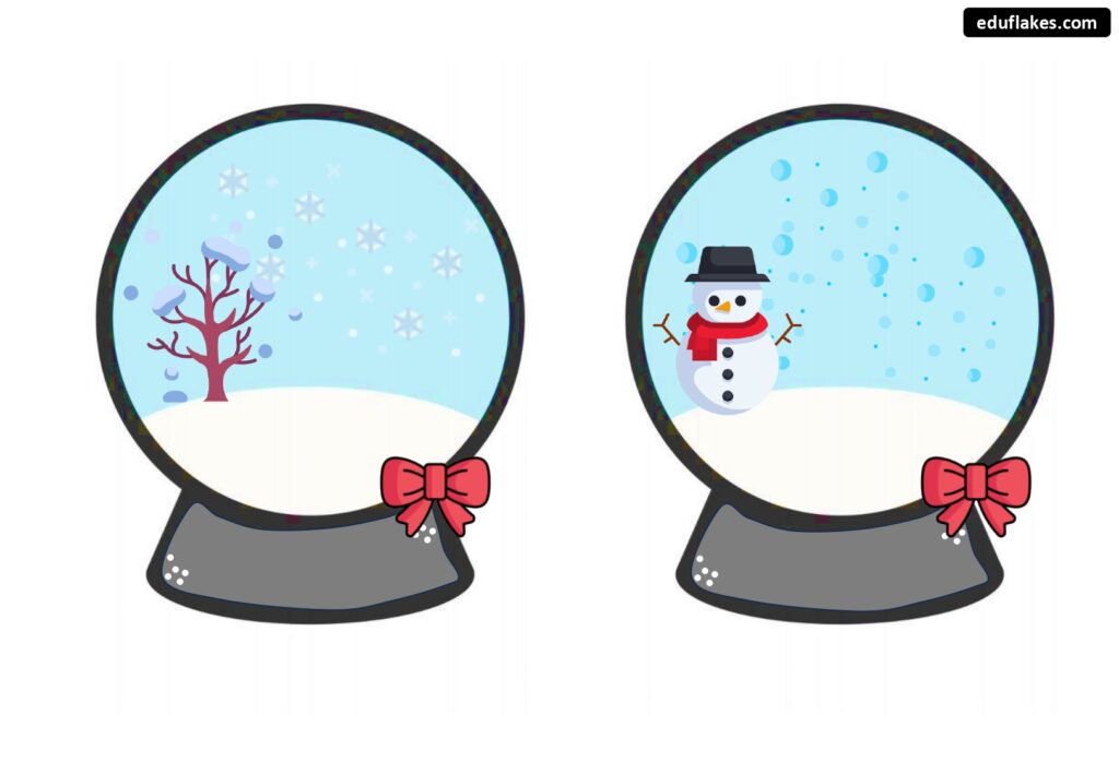 Snow Globe Template Free PDF - Eduflakes