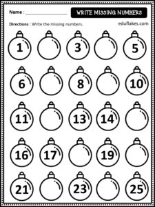 Free Christmas Math Worksheets For Kindergarten - Eduflakes
