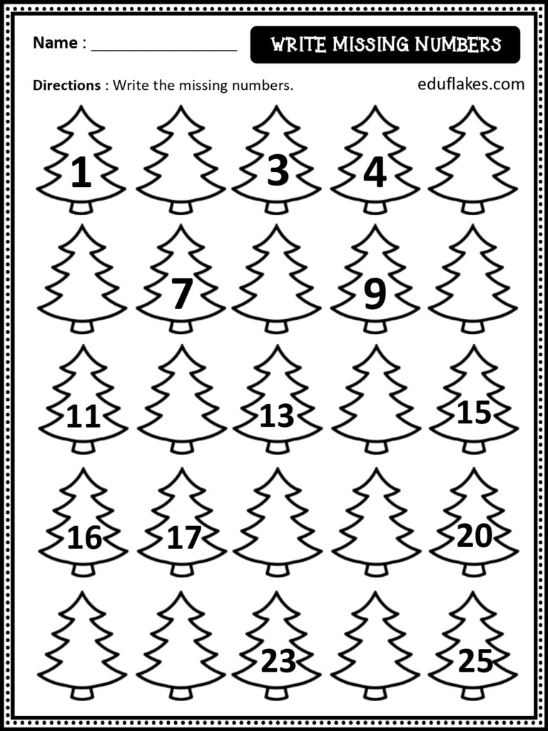 Free Christmas Math Worksheets For Kindergarten - Eduflakes