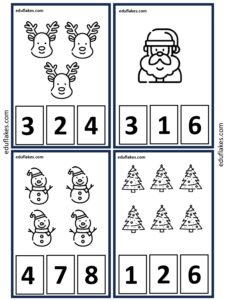 Free Christmas Math Worksheets For Kindergarten - Eduflakes