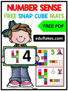Kindergarten Free Snap Cube Number Mats - Eduflakes