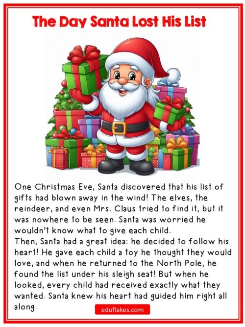 10 Kindergarten Christmas Bedtime Stories Free PDF - Eduflakes