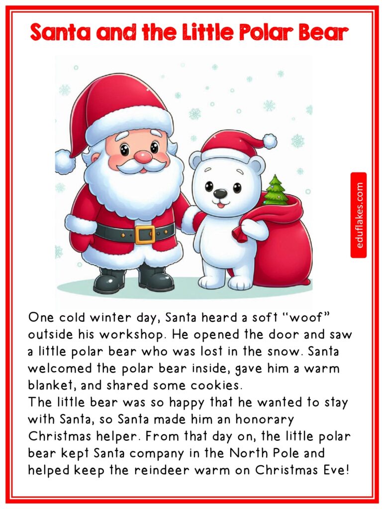 Christmas Story For Kindergarten Printable | Gerald Printable