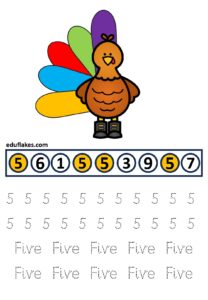 Thanksgiving Feather Counting Activity Free PDF - Eduflakes