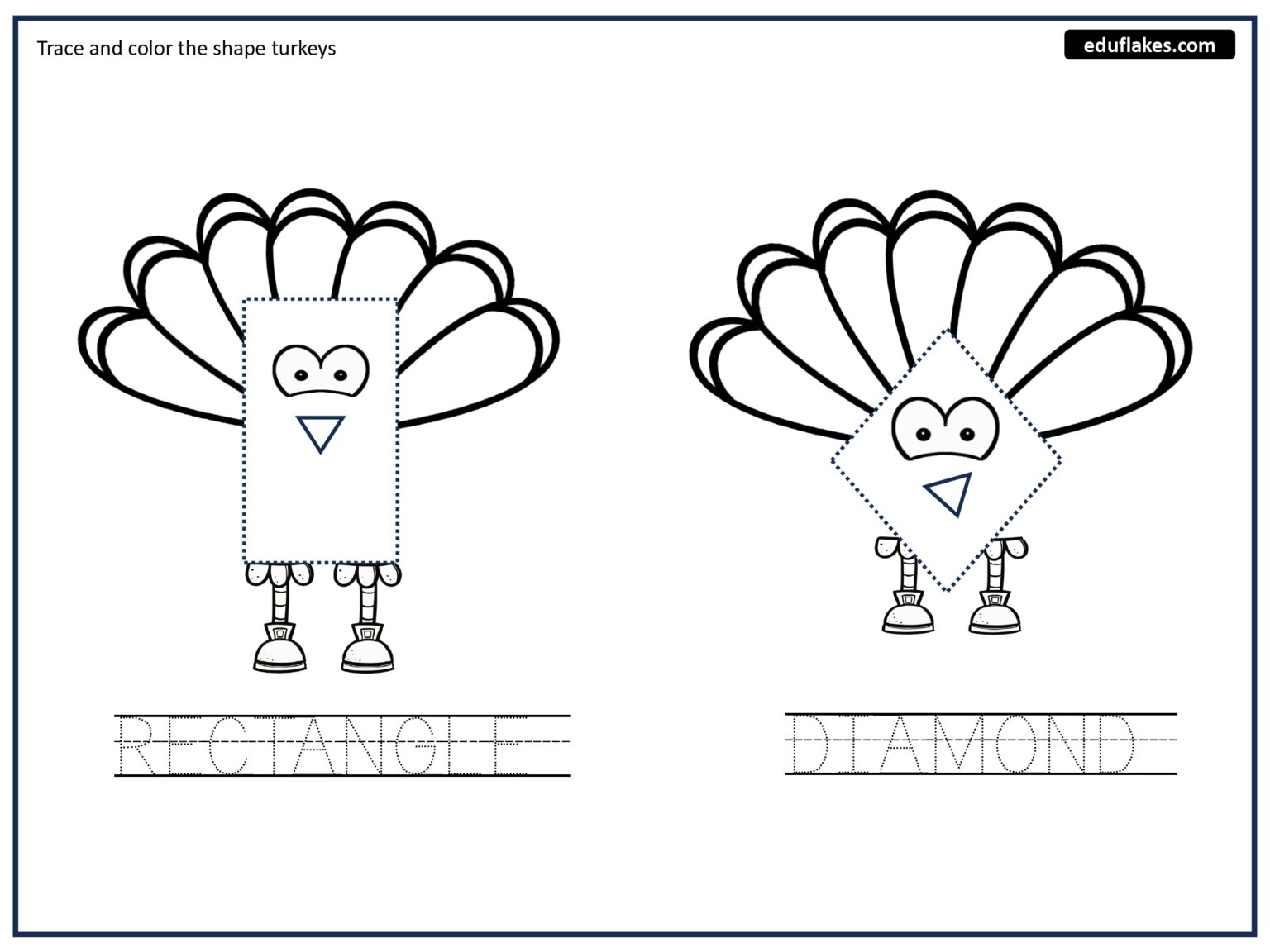 Thanksgiving Fun With Shape Turkeys: Engaging Kindergarteners With ...
