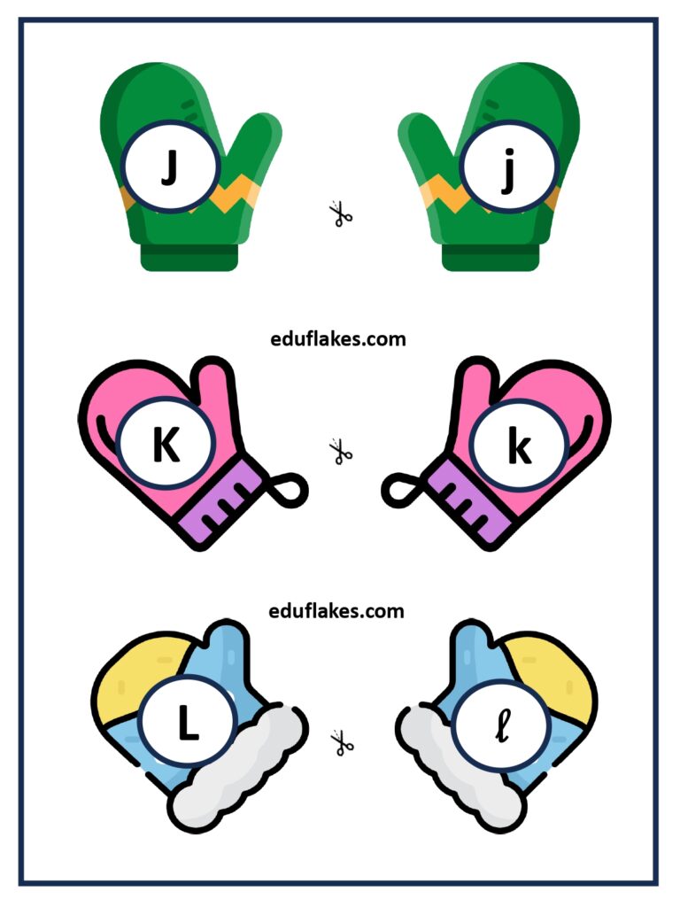 Mitten ABC Matching Game Free PDF - Eduflakes
