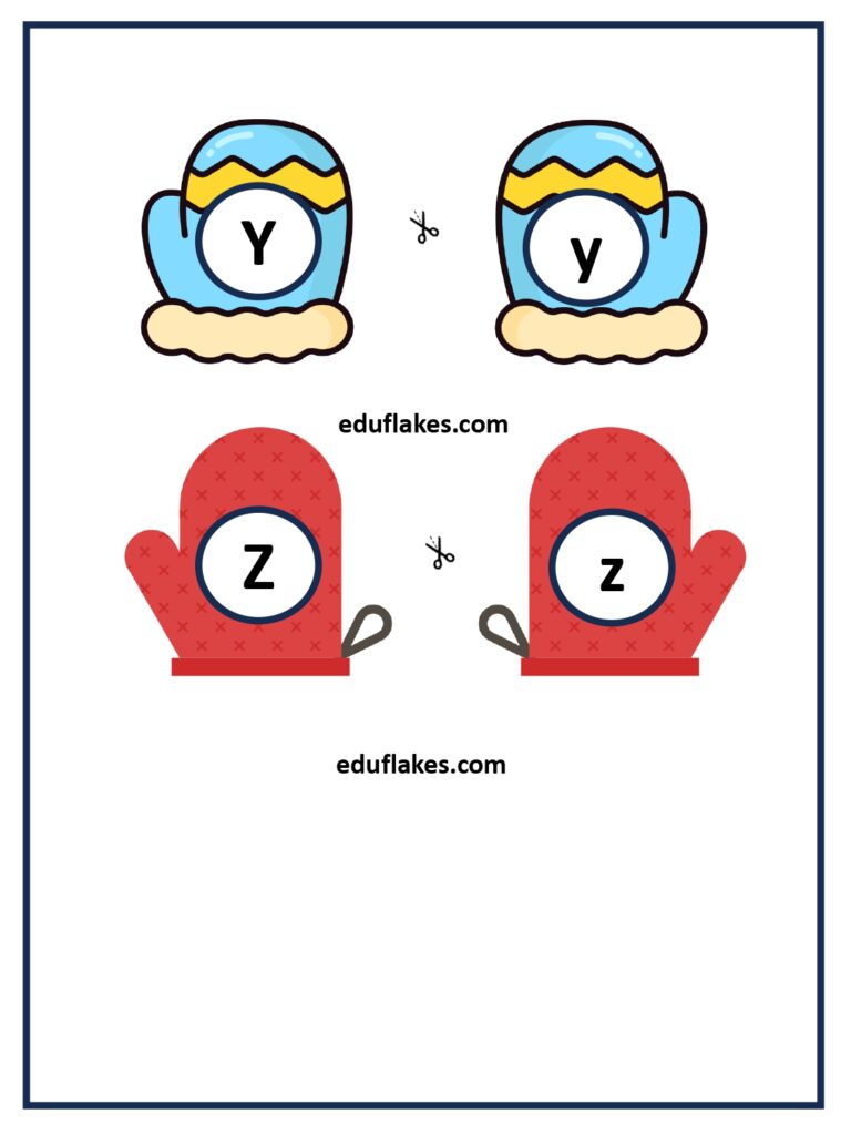 Mitten ABC Matching Game Free PDF - Eduflakes