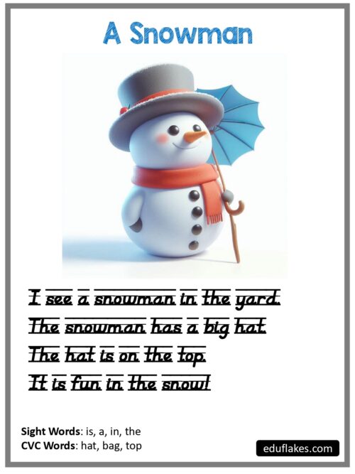 Christmas CVC And Sight Word Reading Activities For Kindergarten ...